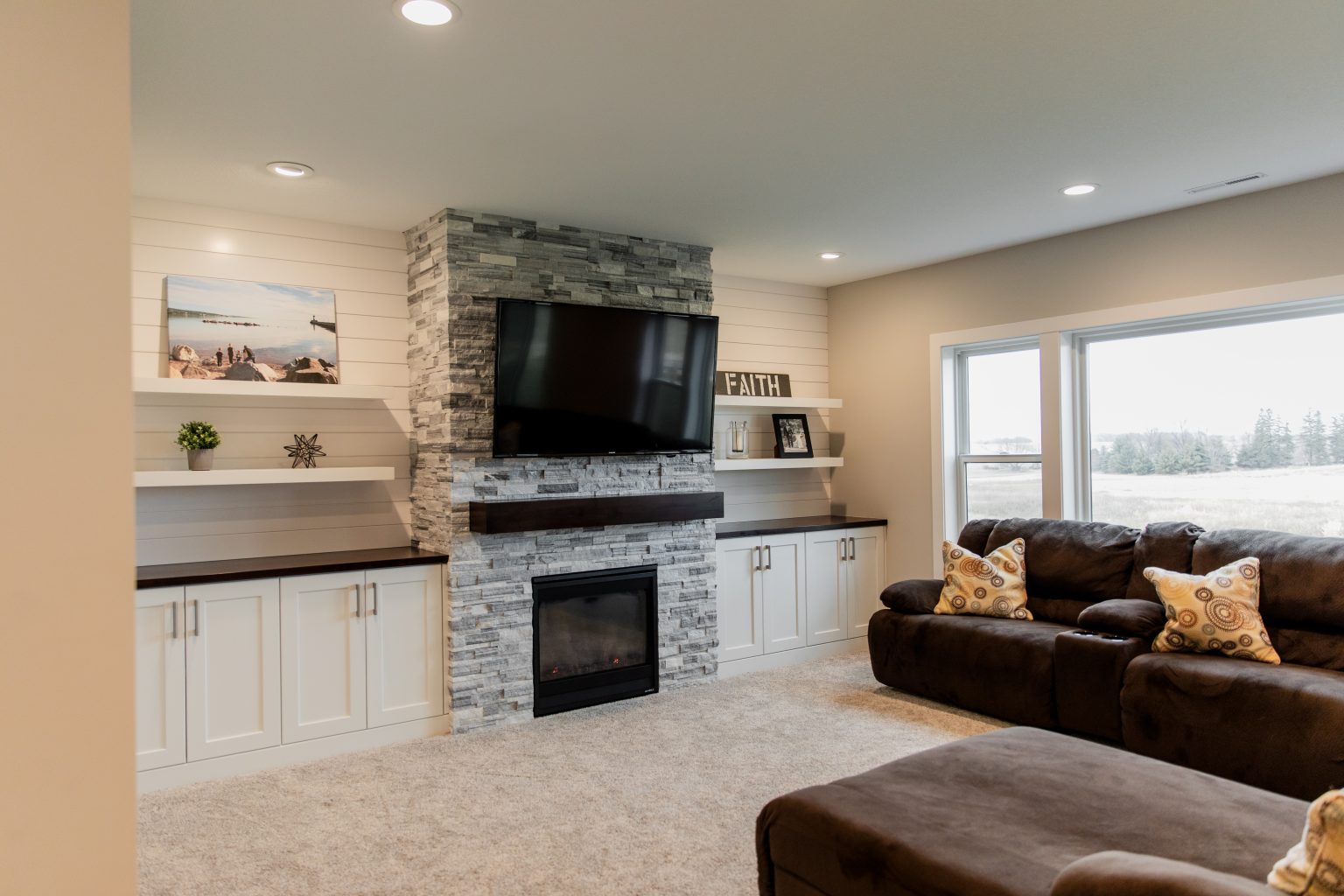 Light & Bright Basement - Elias Construction